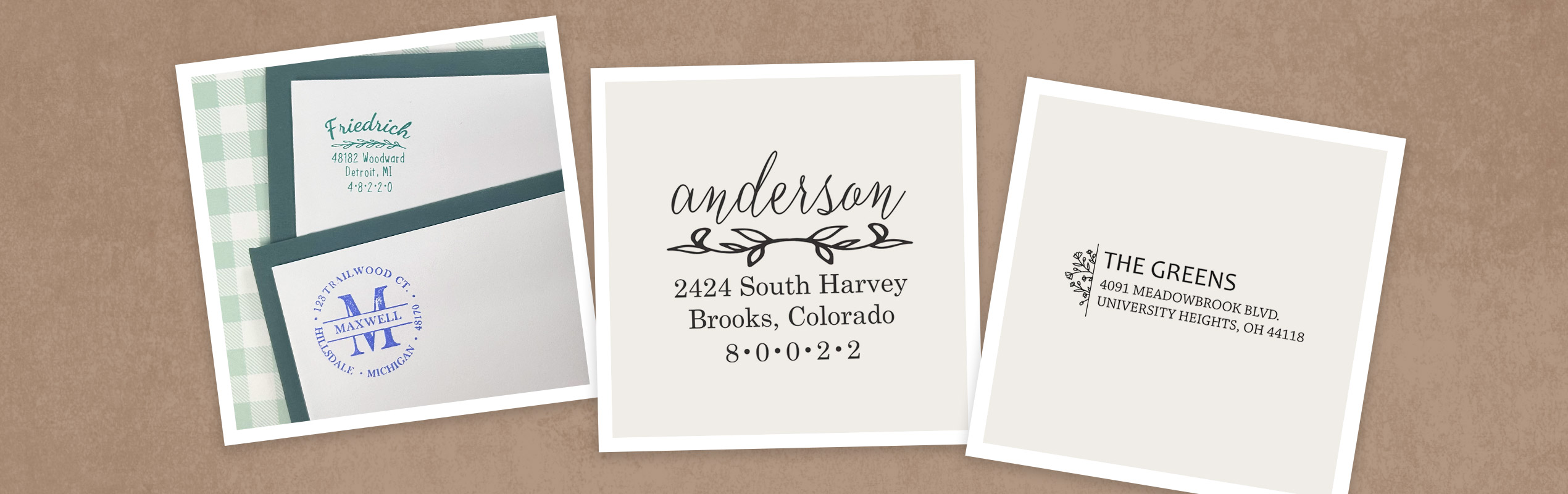 Custom Monogram Address Stamps
