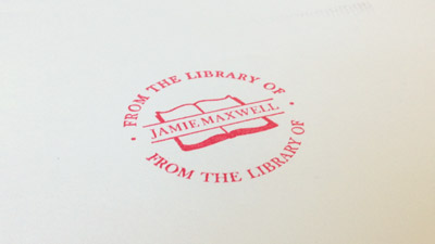From the Library of Stamp: Custom Library Book Stamps