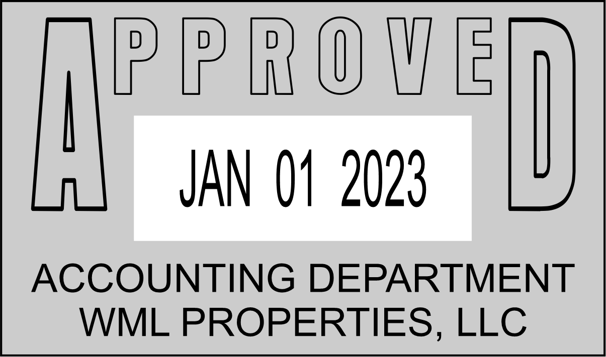 'Approved' Date Stamp - Ships in One Business Day