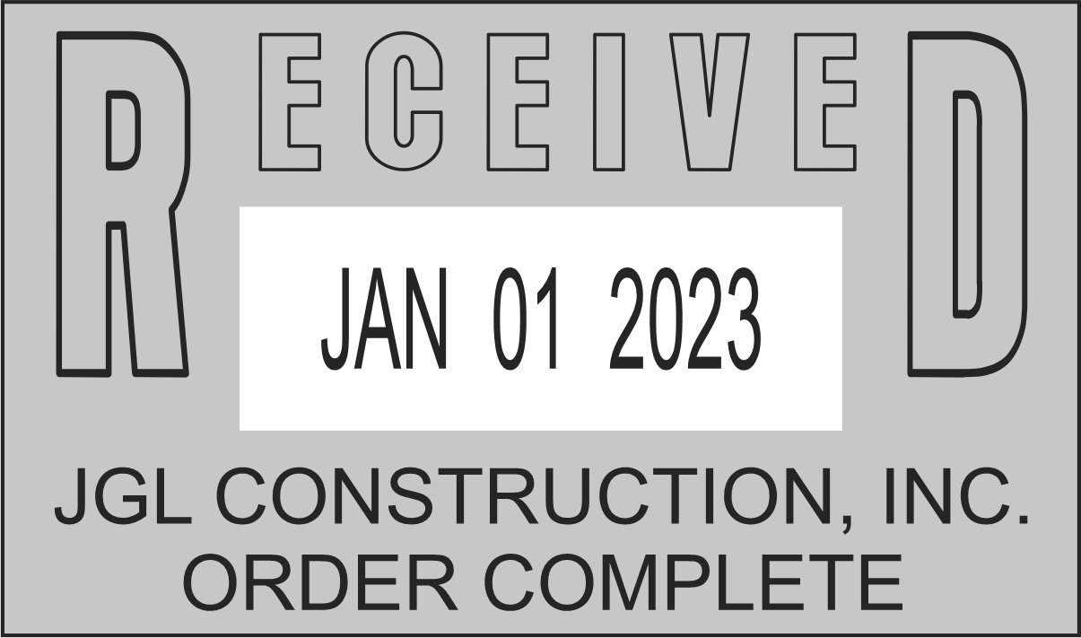 Date Stamp - RECEIVED Date Stamp - Order Today!