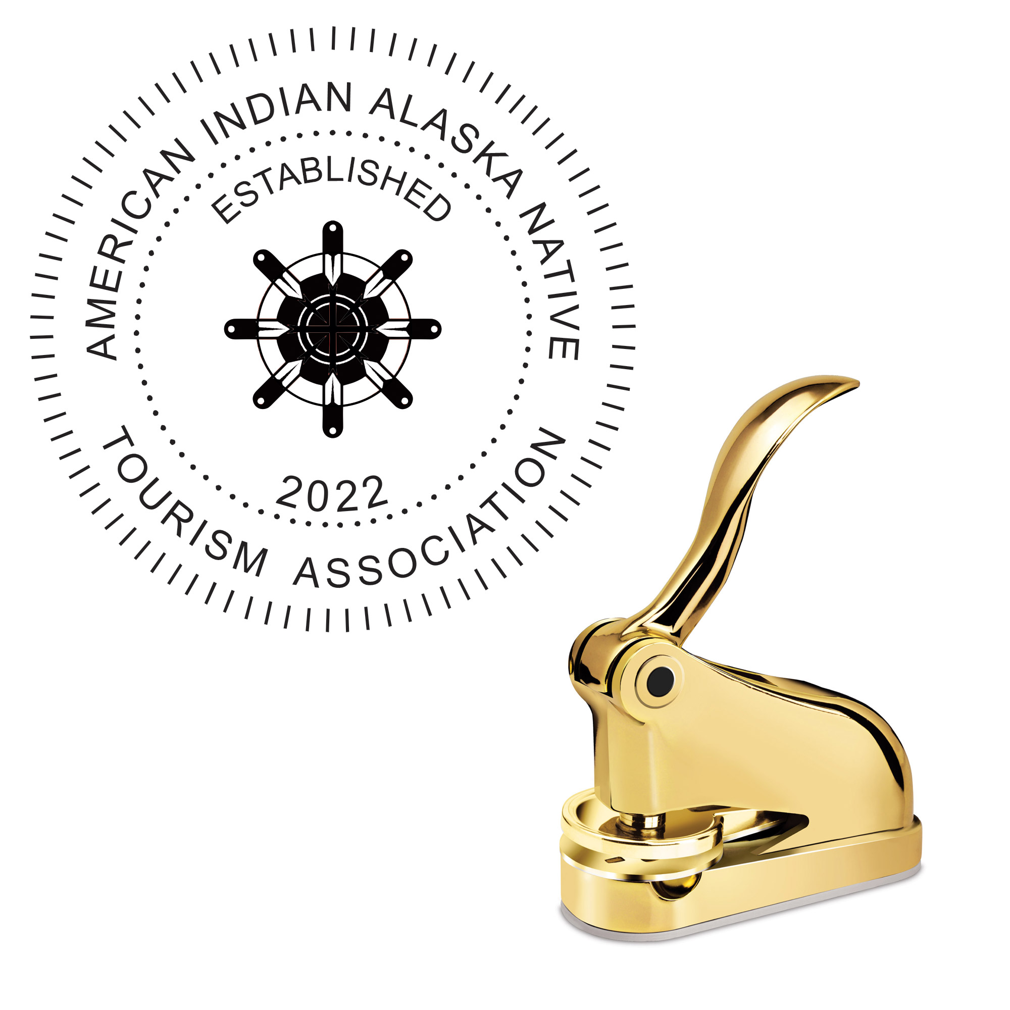 Gold Custom Artwork Embosser - Customize with Art and Text