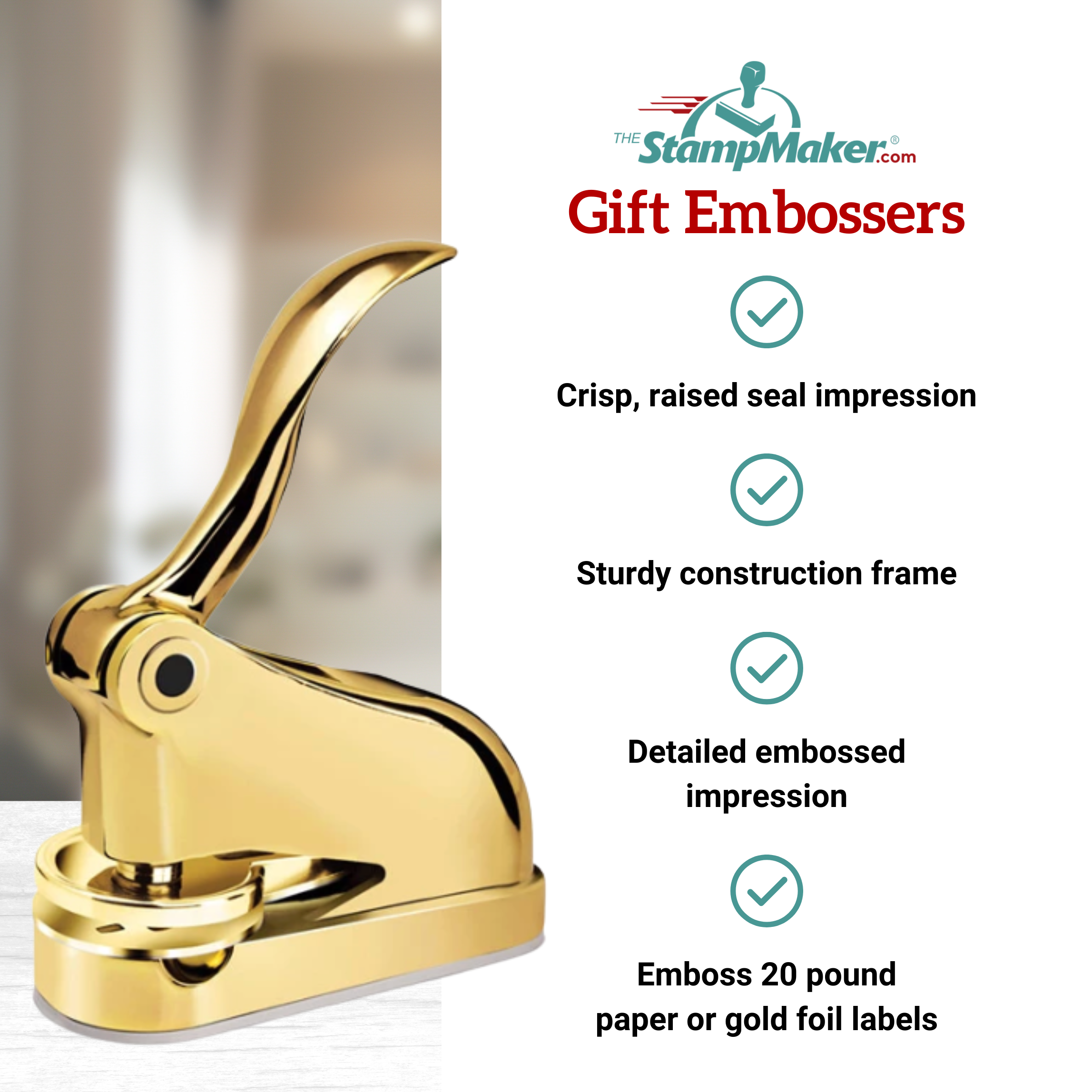 Customizable Gold Embosser with Your Artwork