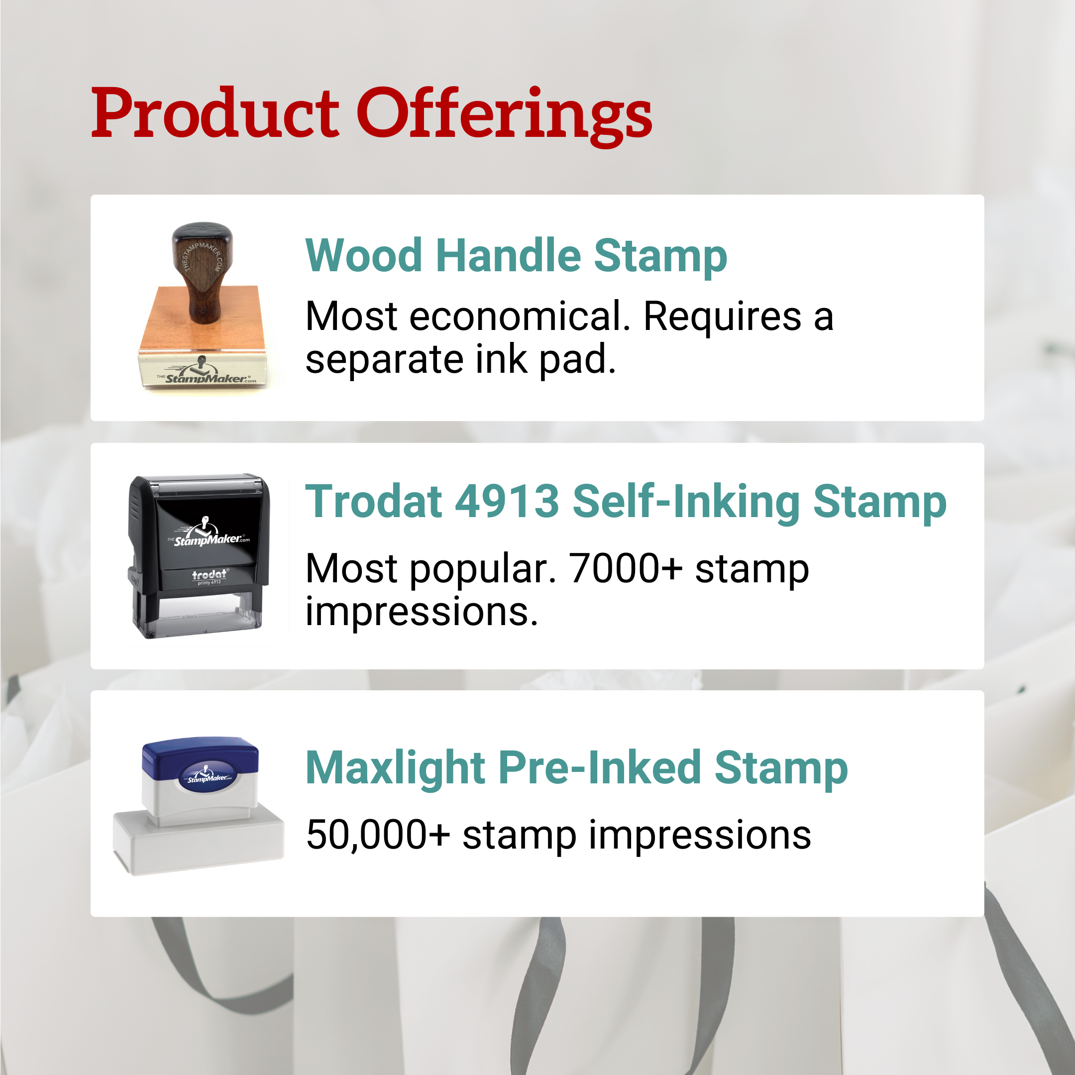 Handmade By Stamp - Greenery Design