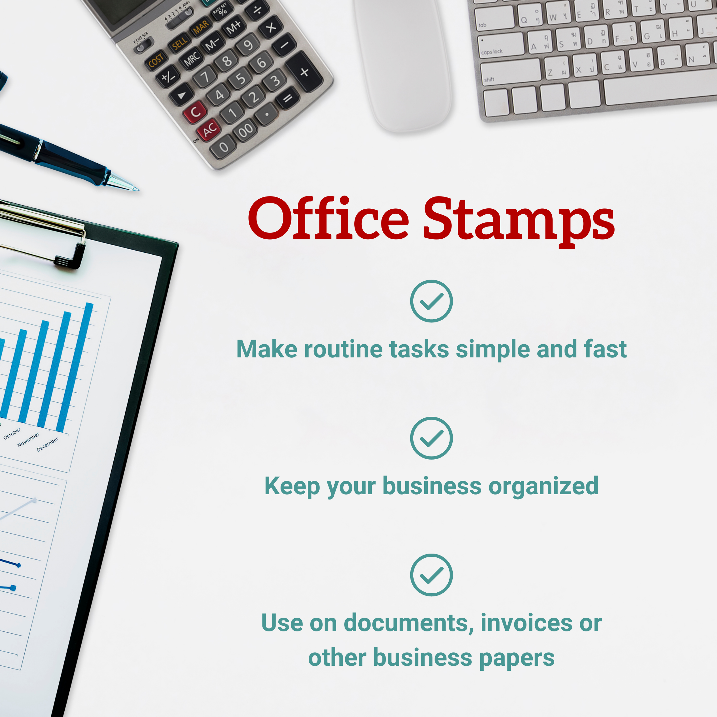 Denied Stamp: Wood Handle, Self-Inking or Pre-Inked