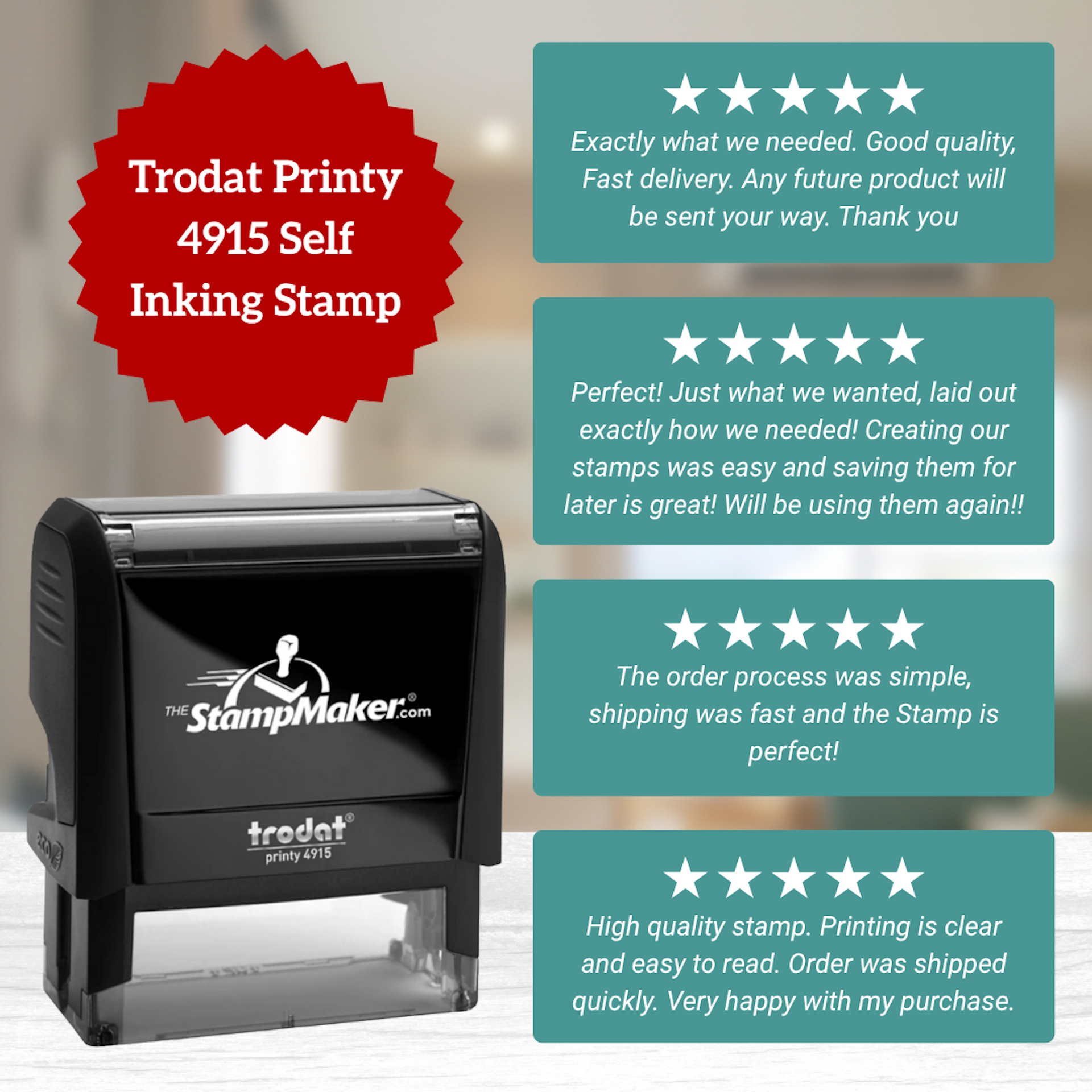 Trodat Printy 4915 Self Inking Rubber Stamp | The StampMaker