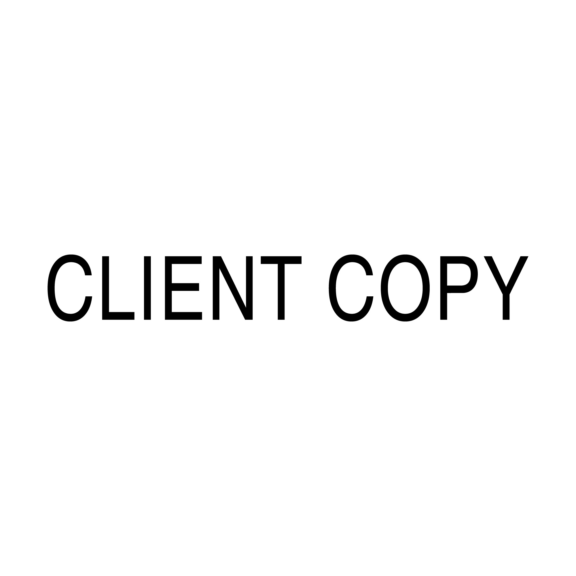Client Copy Stamp: Wood Handle, Self-Inking or Pre-Inked