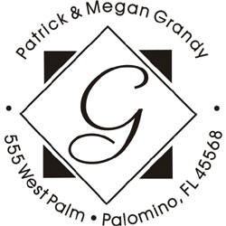 Monogram Address Stamp MS45