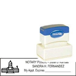 Kansas ML185 Pre-Inked Notary Seal Stamp