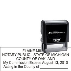Michigan Trodat Notary Stamp
