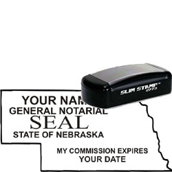 MaxLight Nebraska Notary Pocket Stamp 2773 (State Shaped)