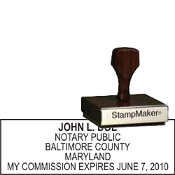 Maryland Wood Handle Notary Stamp