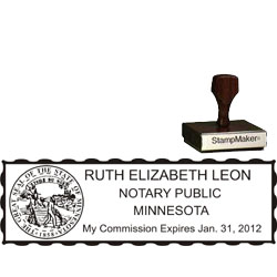 Minnesota Wood Handle Notary Stamp