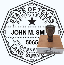 Texas Land Surveyor Stamp