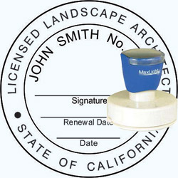California Pre-Inked Landscape Architect Seal Stamp