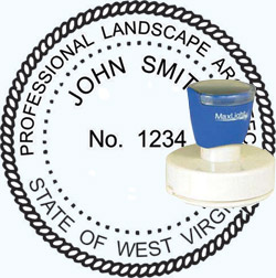 West Virginia Pre-Inked Landscape Architect Seal Stamp