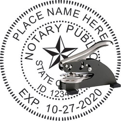 Texas Wood Handle Notary Seal Stamp