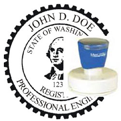 Washington Pre-Inked Engineer Stamp