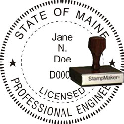 Maine Wood Handle Engineer Stamp