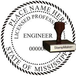 Alabama Wood Handle Engineer Stamp
