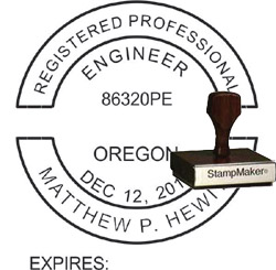 Oregon Wood Handle Engineer Stamp