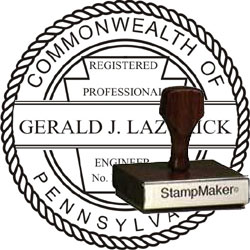 Pennsylvania Wood Handle Engineer Stamp