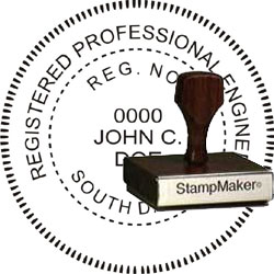 South Dakota Wood Handle Engineer Stamp