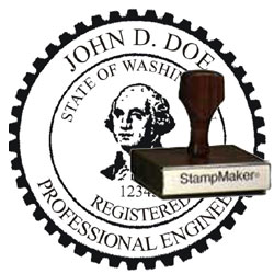 Washington Wood Handle Engineer Stamp
