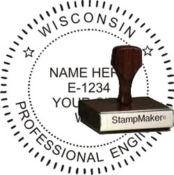 Wisconsin Wood Handle Engineer Stamp