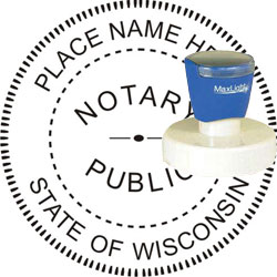 Wisconsin Pre-Inked Notary Seal Stamp