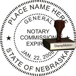 Nebraska Wood Handle Notary Seal Stamp