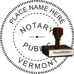 Vermont Wood Handle Notary Seal Stamp